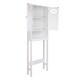 Double Door Fork Toilet Cabinet Bathroom Shelving White - Bed Bath ...