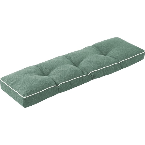 42x16 Inch Memory Foam Bench Cushion with Non-Slip Bottom, Breathable ...