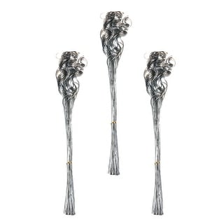 27" Curly Ting, Glitter Silver, Set of 3 Bunches - Bed Bath & Beyond ...