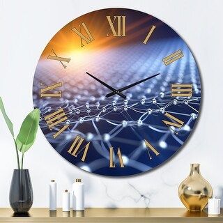 Designart "Abstract Light Infinity Matrix I" Fractals Oversized Wall ...