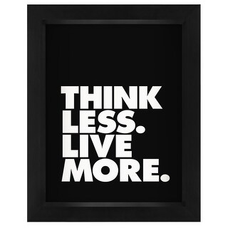 Americanflat Black Framed Shadow Box Sign Decor 'Think Less Live More ...