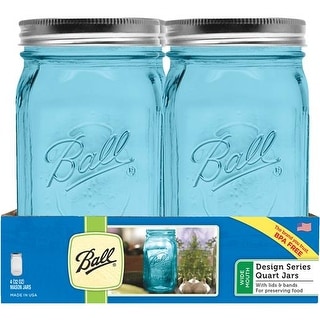 Jarden Home Brands Quart 4Ct Wm Blue Jar 1440069024 Unit: EACH Contains ...