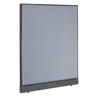48-1/4"W x 46"H Non-Electric Office Partition Panel with Raceway, Blue ...