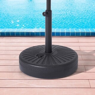 LIVOOSUN 50LBS Plastic Patio Umbrella Base for Market Umbrella - Bed ...