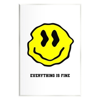 Stupell Everything is Fine Smiley Wall Plaque Art Design by lulusimonSTUDIO - Bed Bath & Beyond ...