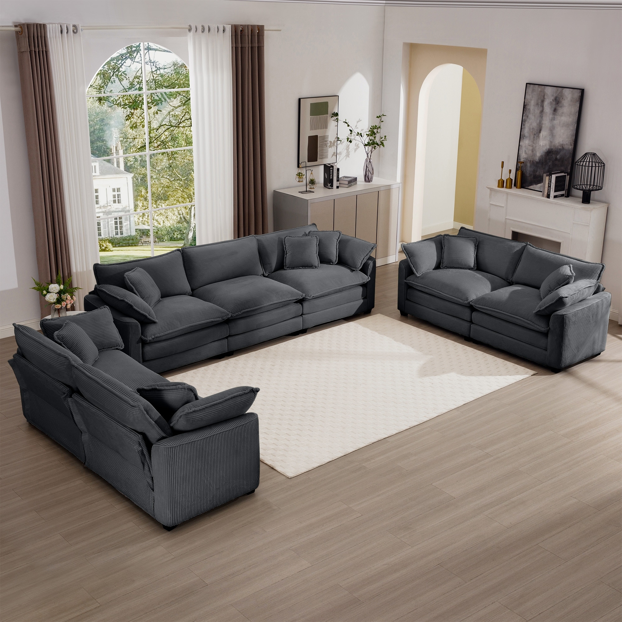 Corduroy living room set store