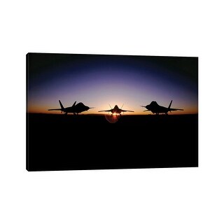 iCanvas "Silhouette Of The F-22 Raptor" by Stocktrek Images Canvas ...