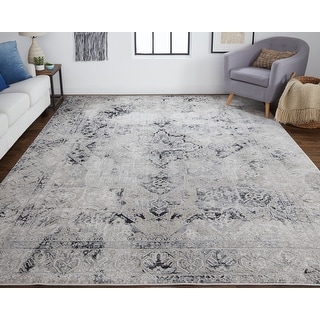 Macklaine 39FTF Distressed Transitional Area Rug - Bed Bath & Beyond ...