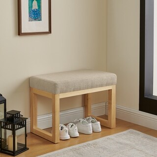 Shoe-Changing Bench, a Shoe-Changing Bench with a Wooden Frame and a ...