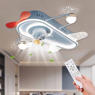 Chichoice Noiseless Ceiling Fan with LED Lights and Remote Timing ...