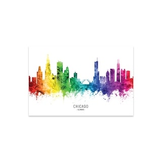Chicago Illinois Skyline Rainbow Print On Acrylic Glass by Michael ...