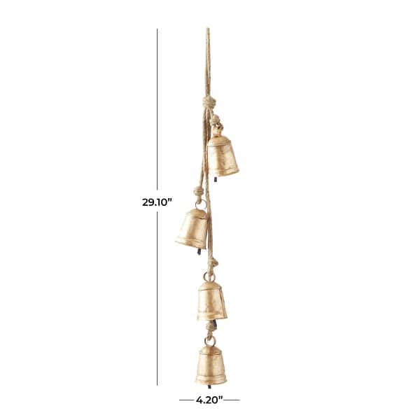 Gold Metal Bohemian Bell - 4 x 3 x 29 - Bed Bath & Beyond - 35517430