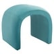 SAFAVIEH Kibo Curved Waterfall Velvet Ottoman. - Bed Bath & Beyond ...