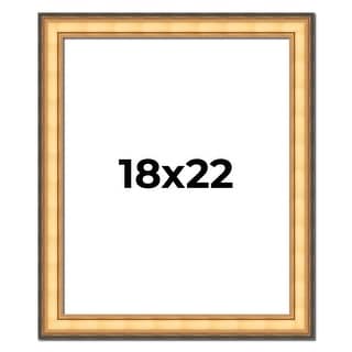 18x22 Frame Gold Plein Aire Solid Wood Picture Frame Width 2 Inches ...