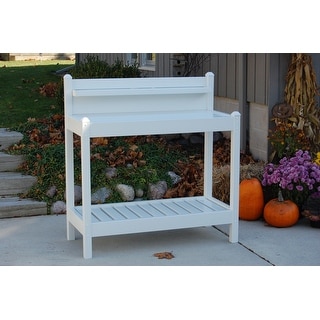 DuraTrel Greenfield White Vinyl Potting Bench - Bed Bath & Beyond ...