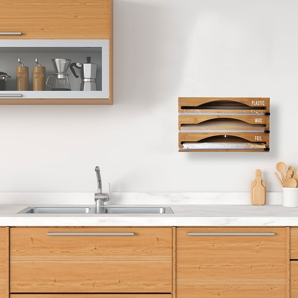 Under cabinet wrap dispenser store