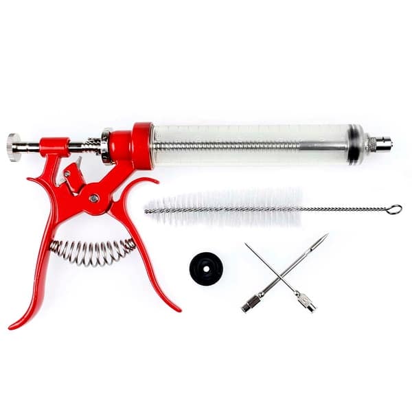 Gourmet Pistol Grip 50cc Meat Injector Syringe All Metal Handle Butcher ...