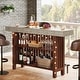 63" Home Bar Unit, Modern 2-Tier Bar Table with Footrest - Bed Bath ...