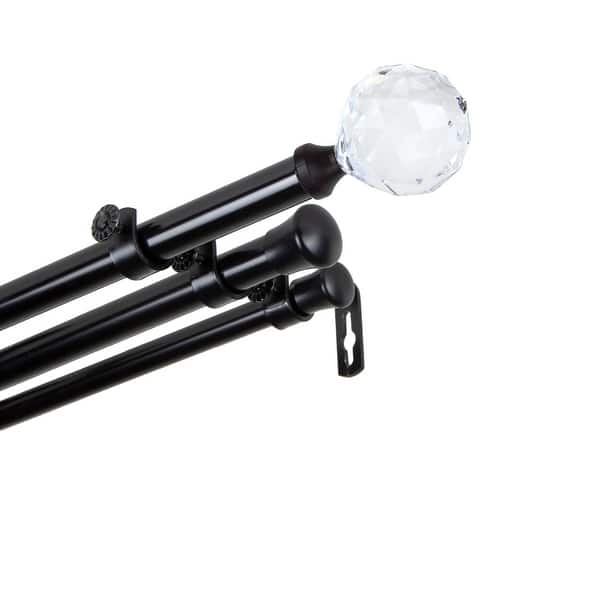 InStyleDesign Glitter Triple Curtain Rod 13/16 inch dia. - Bed Bath ...