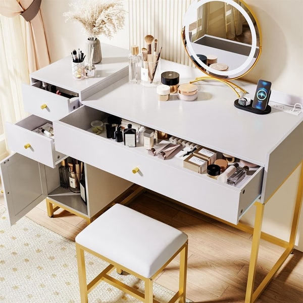 makeup vanity without mirror