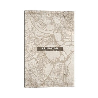iCanvas "Arlington City Map Abstract Style" by WallDecorAddict Canvas ...