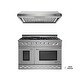 NXR 48" Stainless Steel Propane Gas Range & Under Cabinet Hood Bundle ...