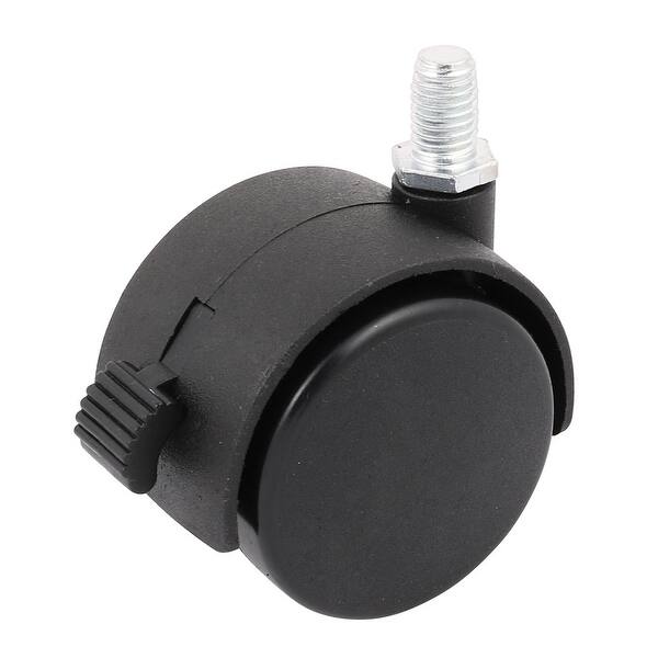 2-inch Twin Wheel M10 Threaded Stem Connector Brake Swivel Caster 4pcs ...