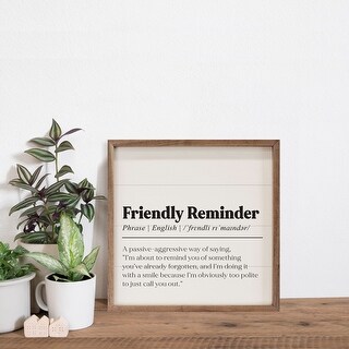 Friendly Reminder Definition White - Bed Bath & Beyond - 42708829