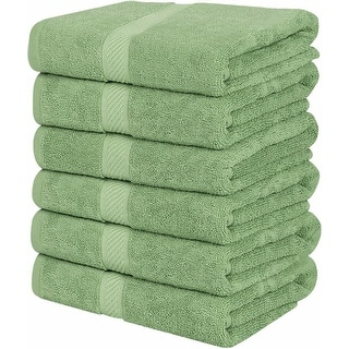 6 Pcs Cotton Bath Towels 24x48 Inches - Bed Bath & Beyond - 41674066