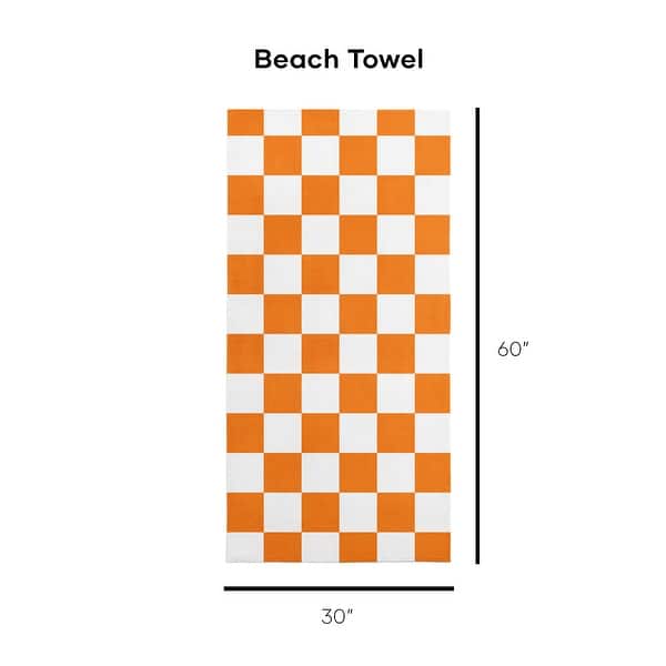 NCAA Tennessee Volunteers Checkered Beach Towel - 30" x 60" - Bed Bath ...