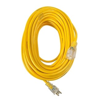 12/3 Heavy-Duty 15-Amp SJTW Contractor Extension Cord w/Lighted End ...