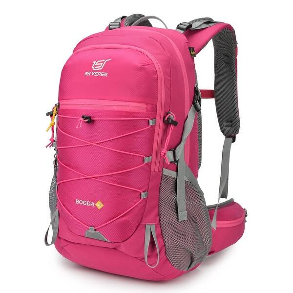 pink camping backpack