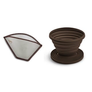 Fino Reusable Collapsible Coffee Brewing Cone and Reusable Flexible ...