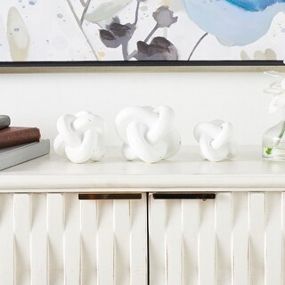 CosmoLiving by Cosmopolitan Black or White Resin Knot Inspired ...