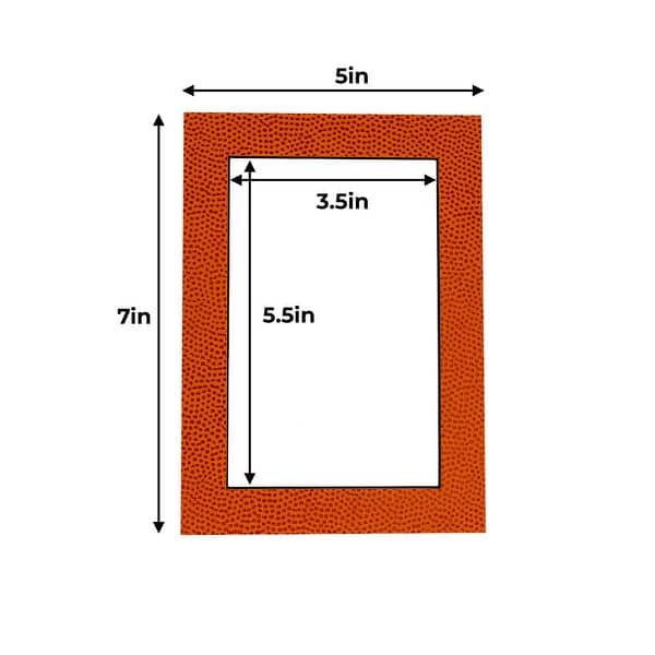5x7 Mat for 4x6 Photo - Basketball Texture Matboard for Frames ...