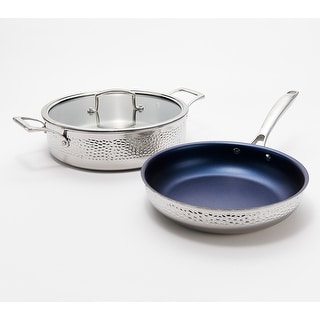 Blue Jean Chef 3-Pc Hammered Tri-Ply Stainless Steel Cookware Set ...