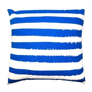 20" Modern Square Cotton Accent Throw Pillow, Screen Printed Stripes ...