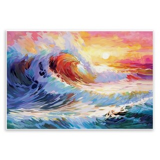 Stupell Sunrise over Ocean Wave Wall Plaque Art Design By Leon Devenice ...