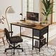 Computer Home Office Desk with Drawers, 40 Inch Small Desk Study ...