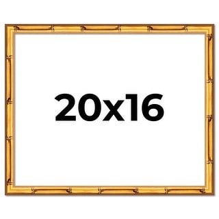20x16 Frame Gold Bamboo Solid Wood Picture Frame | 1 Inch Moulding ...