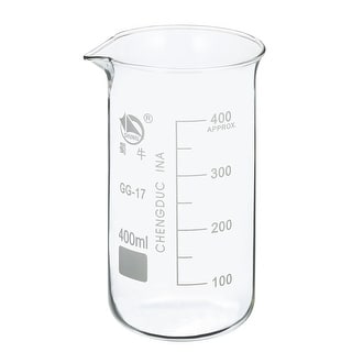 400ml Tall Form Glass Beaker, 3.3 Borosilicate Lab Measuring Cups ...