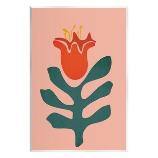 Stupell Modern Tulip Flower Bud Abstract Cutout Shapes Wood Wall Art ...