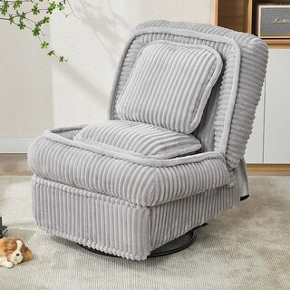 Rocking Armless Chair,With Adjustable Backrest and Footrest and pillow ...