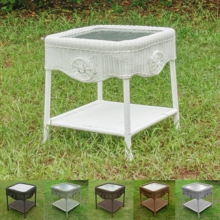 Riviera 18-inch Resin Wicker Side Table - Bed Bath & Beyond - 5086014