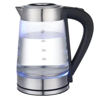 1500W 0.66Gal Electric Tea Kettle with Blue Glass - Bed Bath & Beyond ...