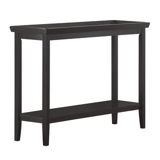 48-inch Modern Console Table with Lower Shelf and Raised-Edge Design ...