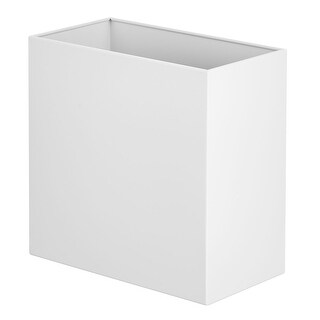 mDesign Small Metal Rectangular Trash Can Wastebasket, Garbage Bin - 10 ...