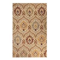 8' X 10' Camel Gray And Rust Floral Stain Resistant Area Rug - 3'6 ...