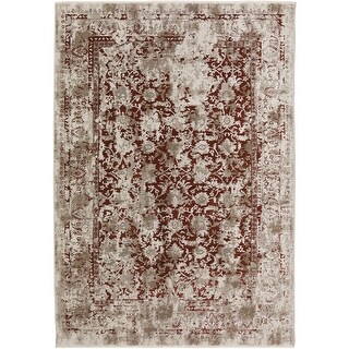 HomeRoots 8' X 10' Red Oriental Area Rug With Fringe - 120 - Bed Bath ...