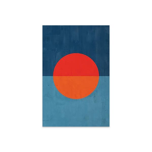 Orange Red Blue Sun Print On Acrylic Glass by EmcDesignLab - Bed Bath ...